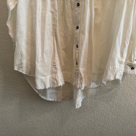 Free People | Tops | Free People White Button Down Tunic | Poshmark